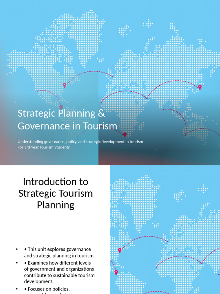 Strategic Governance in Tourism Planning | PDF | Governance | Tourism