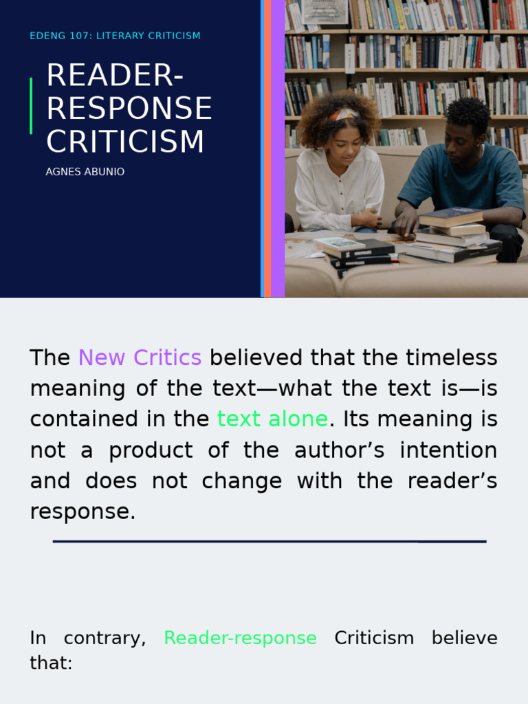 Reader-Response Criticism Guide | PDF | Psychoanalysis | Experience