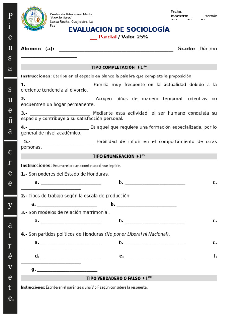 FORMATO EXAMEN | PDF