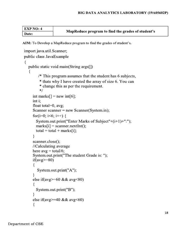 BDA Lab 5,6,7,8 | PDF