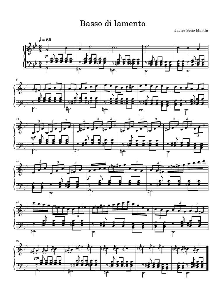 Basso Di Lamento Javier Seijo | PDF