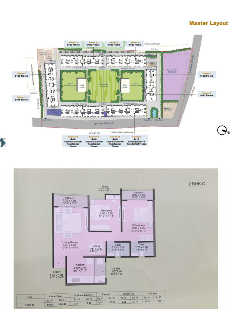 Tower 4 Floor Plan & 725 & 894 Unit Layout | PDF