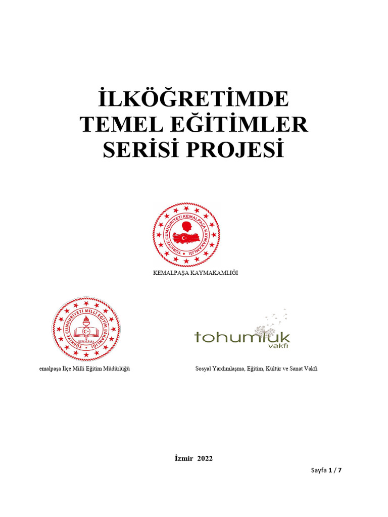 Kemalpaşa Eğitim Projesi | PDF