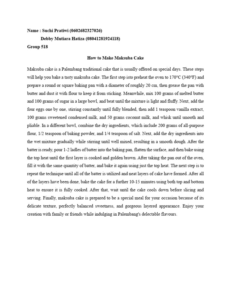 Process Paragraph - Suchi Pratiwi | PDF