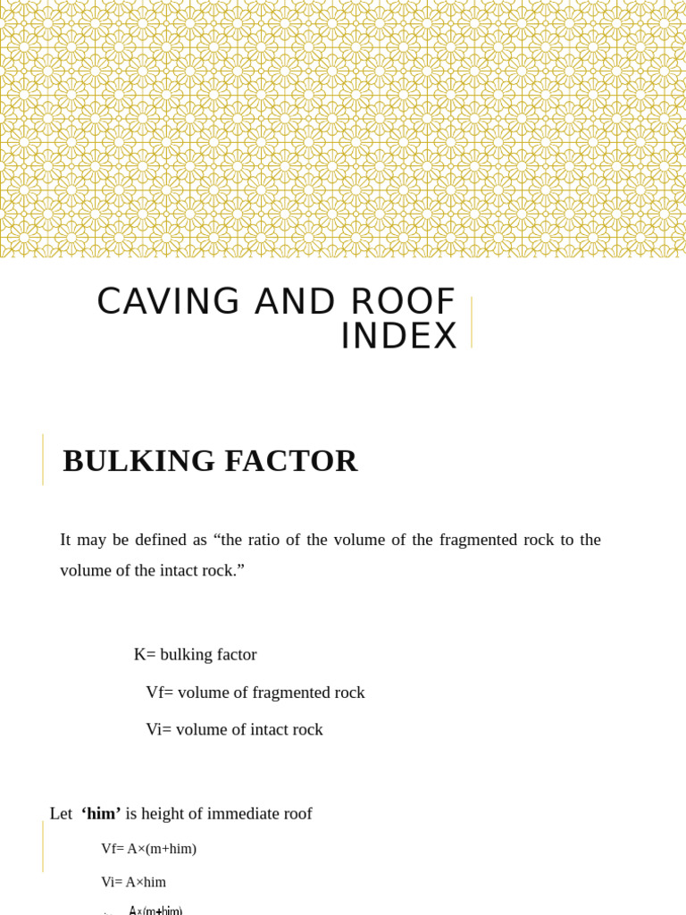 Caving and Roof Index | PDF | Rock (Geology) | Materials