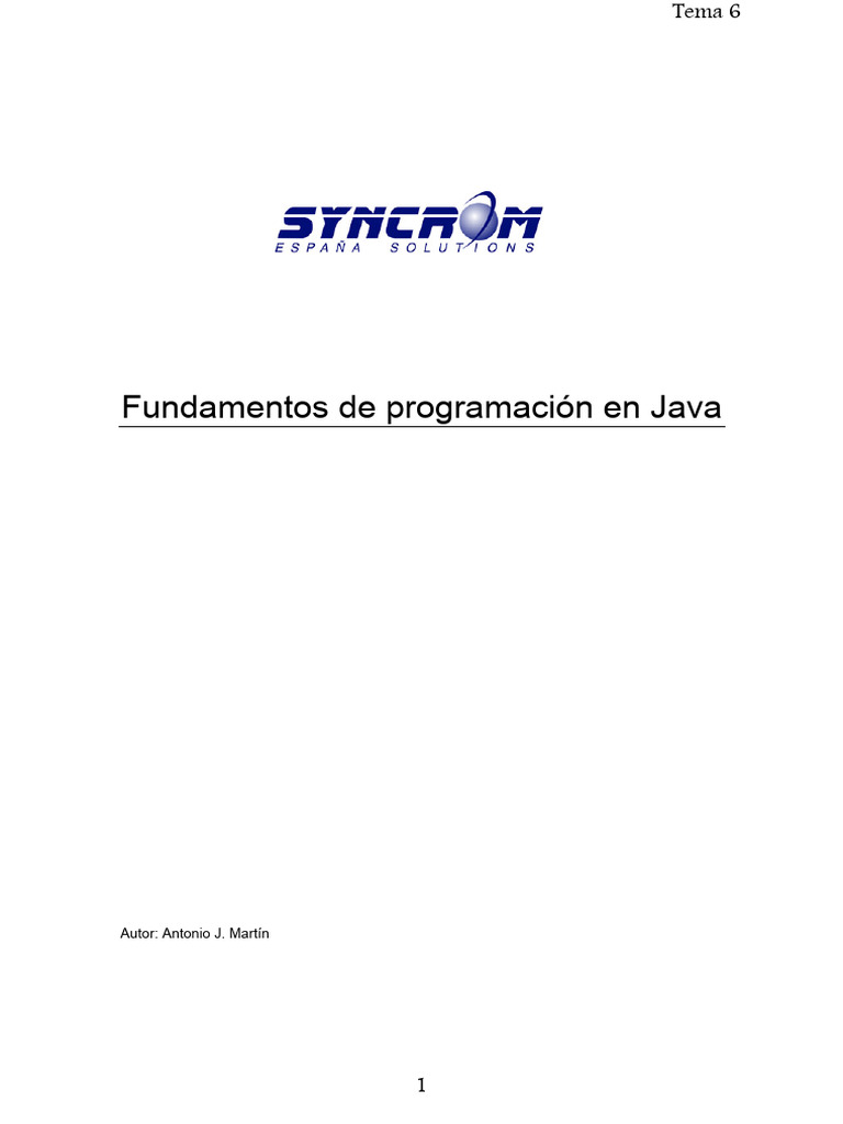 Tema 1 - Fundamentos de Java | PDF | Java (lenguaje de programación) | máquina virtual de Java