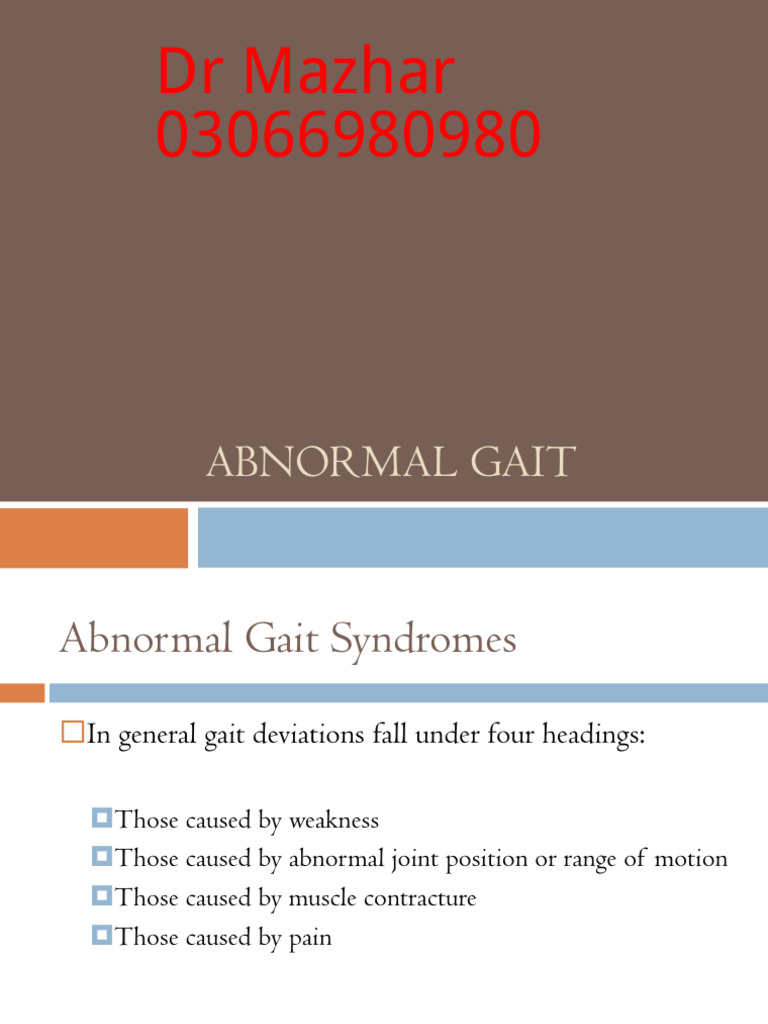 Understanding Abnormal Gait Syndromes | PDF | Human Leg | Foot