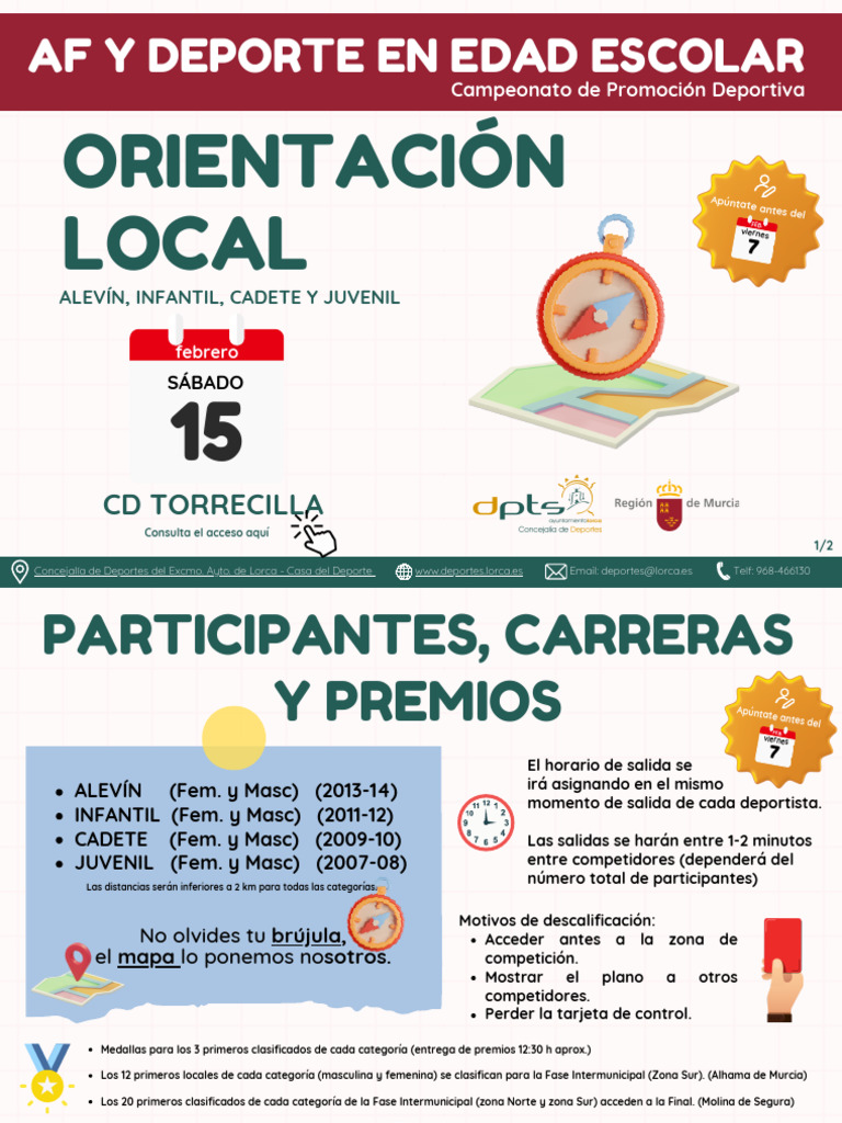 Bases Orientación Local 2024-25 - Lorca | PDF