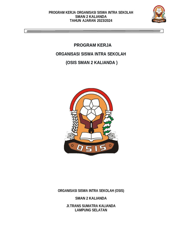 Program Kerja OSiS (1) | PDF