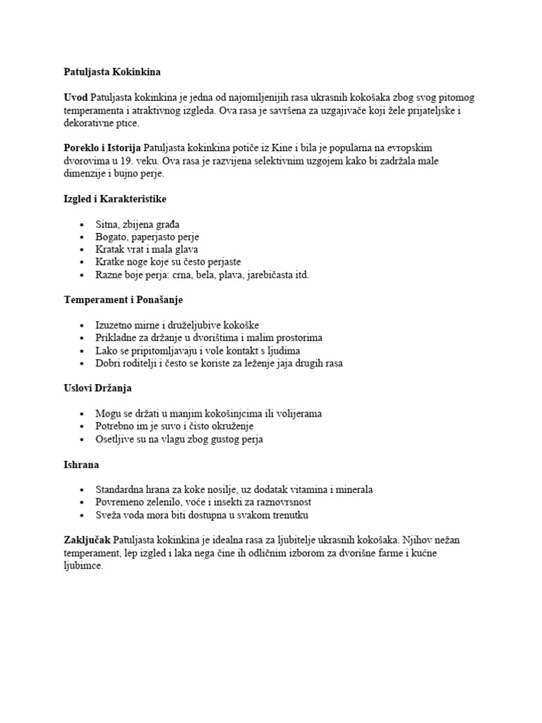 4 Patuljasta Kokinkina | PDF