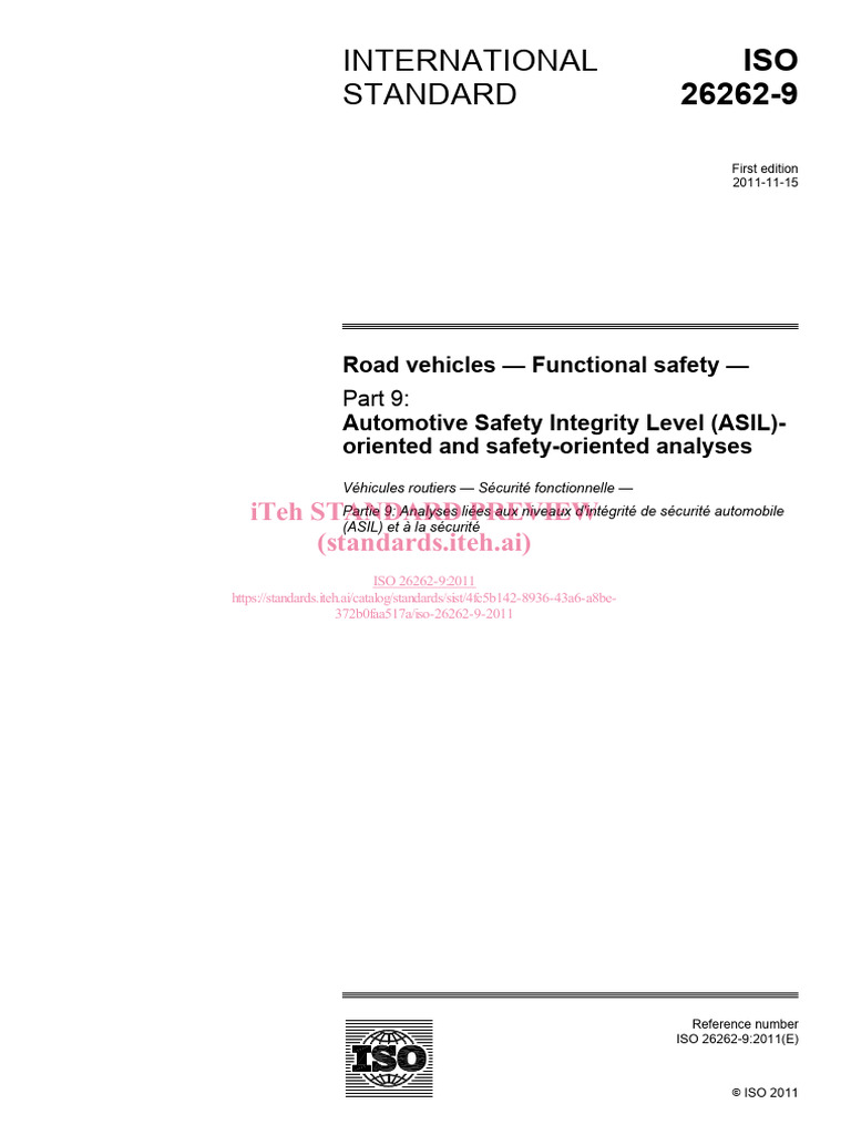 ISO-26262-9-2011 | PDF