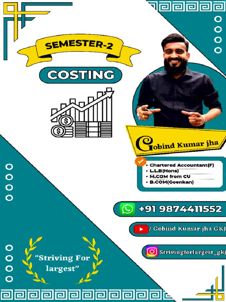 GKJ Semester-2 Costing Book | PDF | Piece Work | Financial Economics