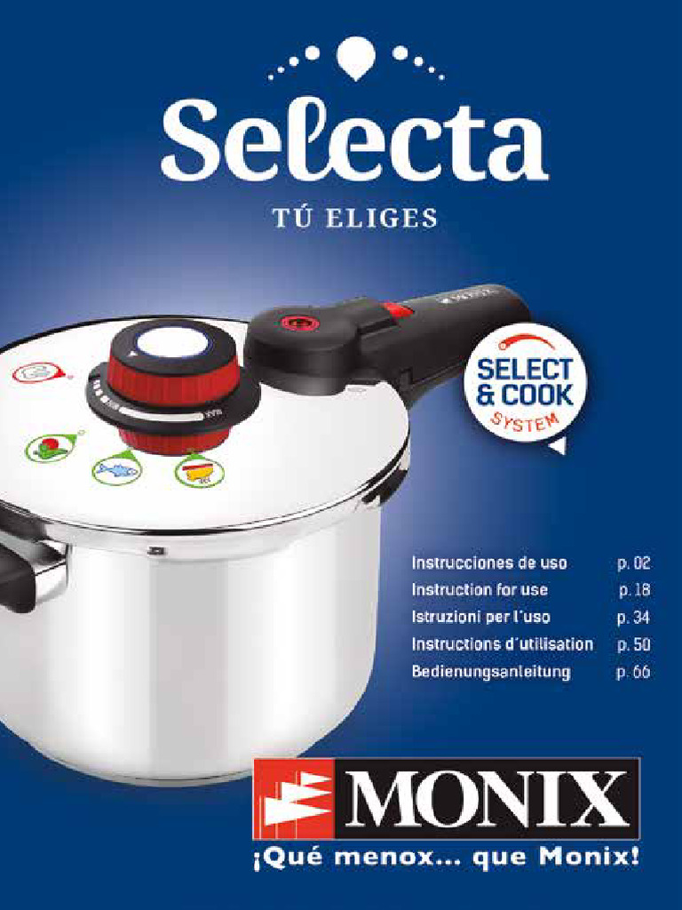 Manual Olla Selecta | PDF | Cocción a presión | Agua
