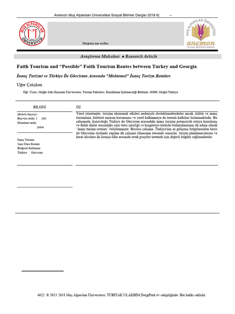Faith Tourism Routes: Turkey & Georgia | PDF | Georgia (Country) | Caucasus