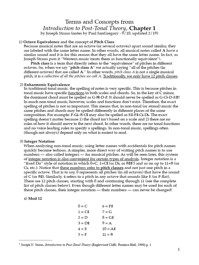 Understanding Pitch Class Clocks | PDF | Interval (Music) | Pitch (Music)
