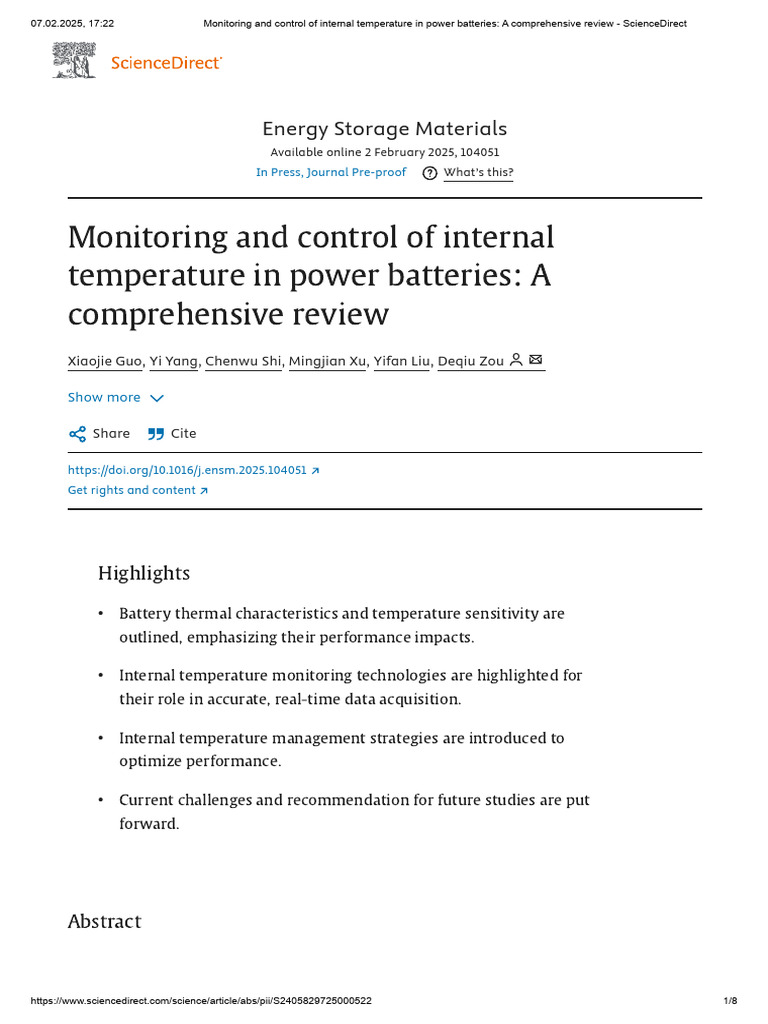 Monitoring and Control of Internal Temperature in Power | PDF | Lithium Ion Battery | Electricity