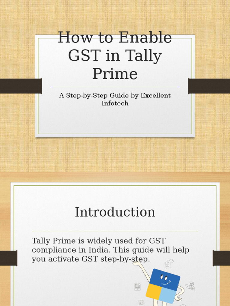 How To Enable GST in Tally Prime | PDF
