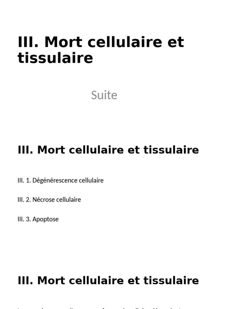 Mort cellulaire : nécrose et apoptose | PDF | Apoptose | Cellule (Biologie)