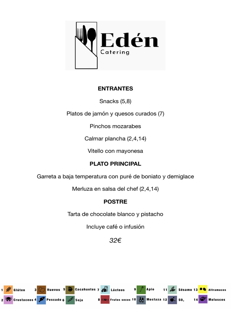 Menú Especial con Entrantes y Postre | PDF