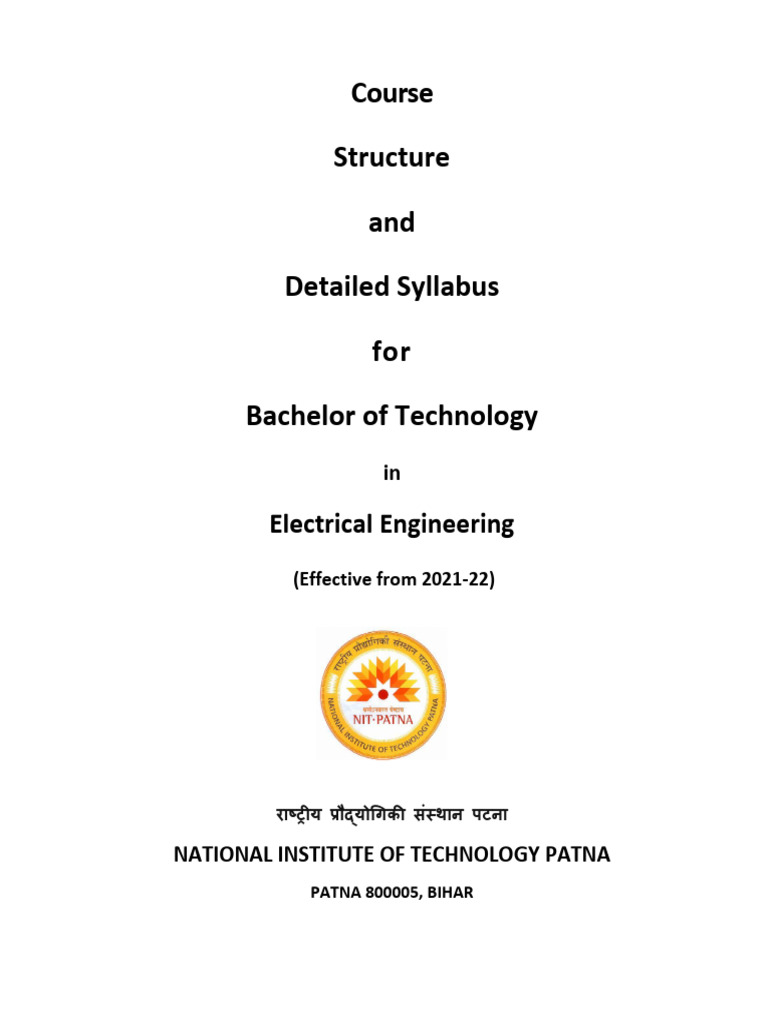 B.tech Course Structure - NEP | PDF | Electric Motor | Transformer