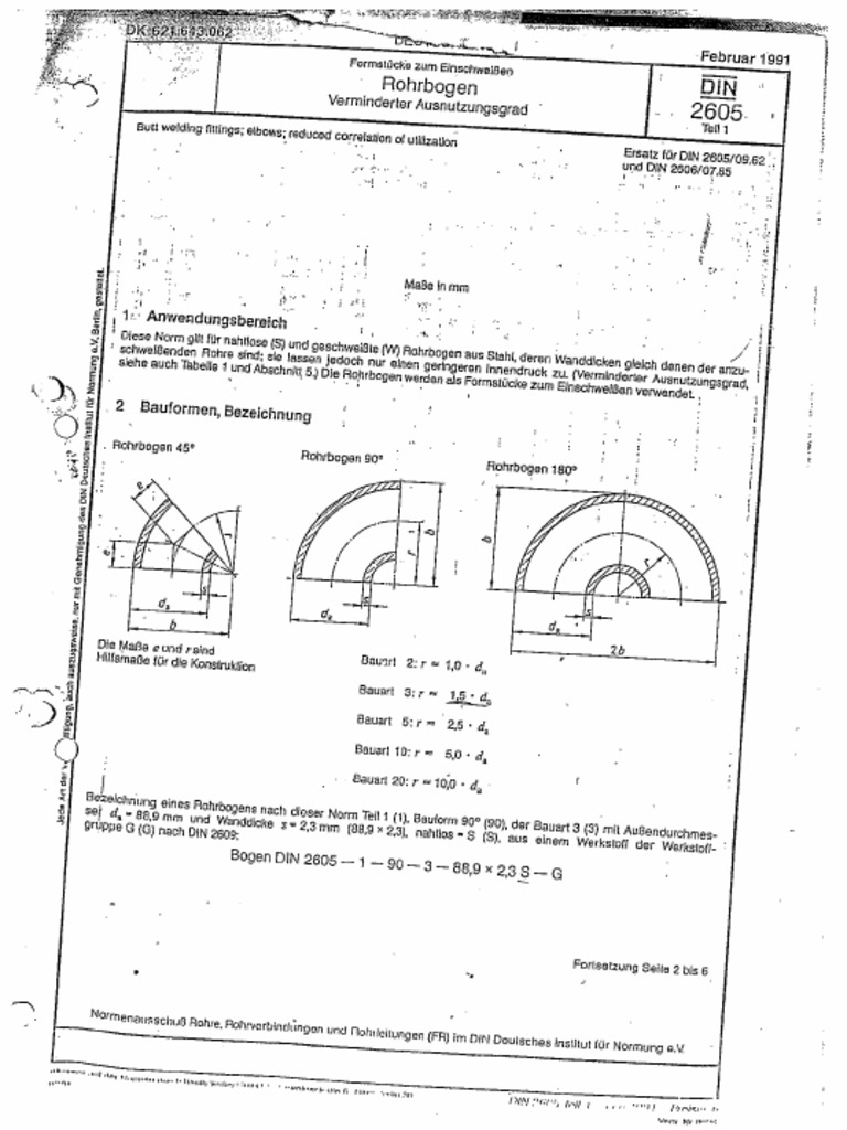 Din 2605 Teil 1 (6 Pag) | PDF