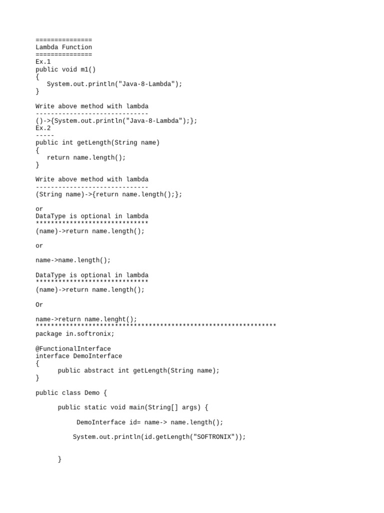 Java-8 | PDF | Anonymous Function | Computing Java-8 | PDF | Anonymous Function | Computing