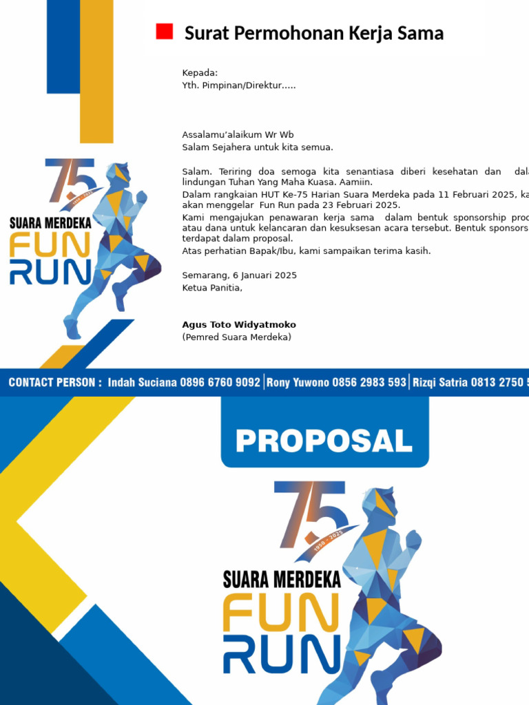 Proposal 75 TH SM Fun Run | PDF