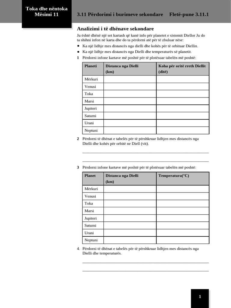 Phys Sec 1 Worksheet3 11 1 | PDF