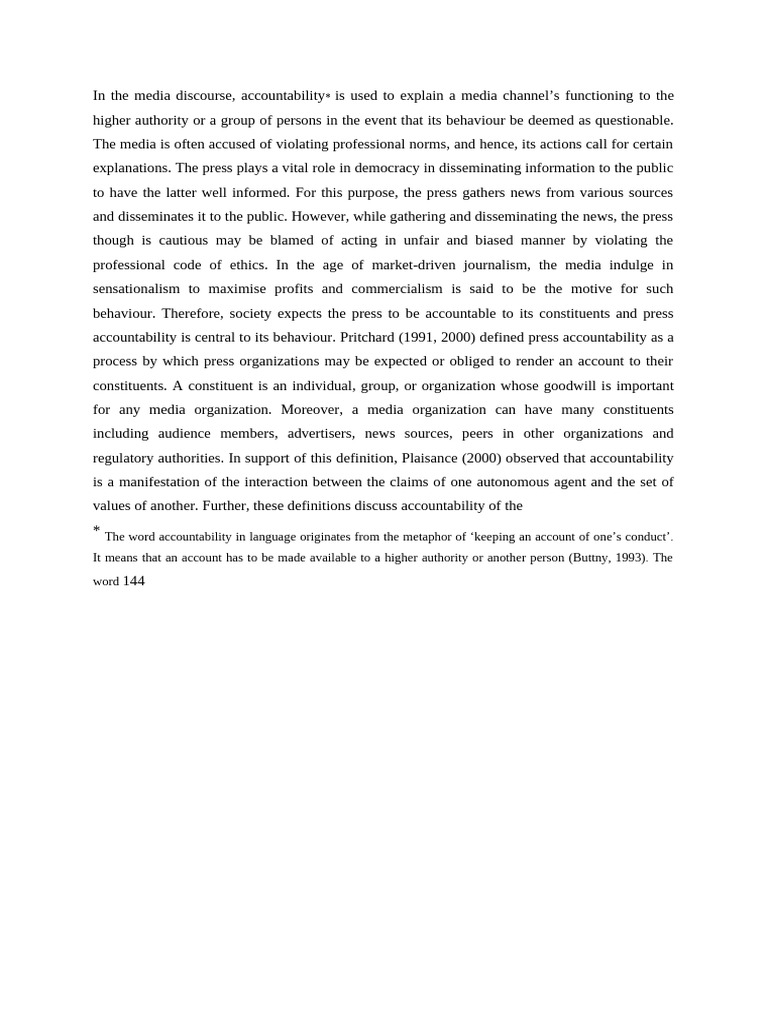 Media Accountability in Journalism Explained | PDF | Defamation ...