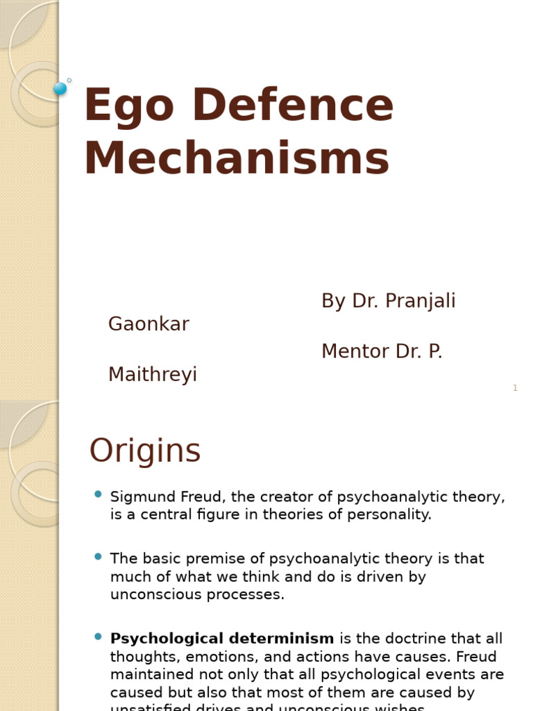 Ego Defense Mechanisms-1 | PDF | Psychology | Psychological Concepts