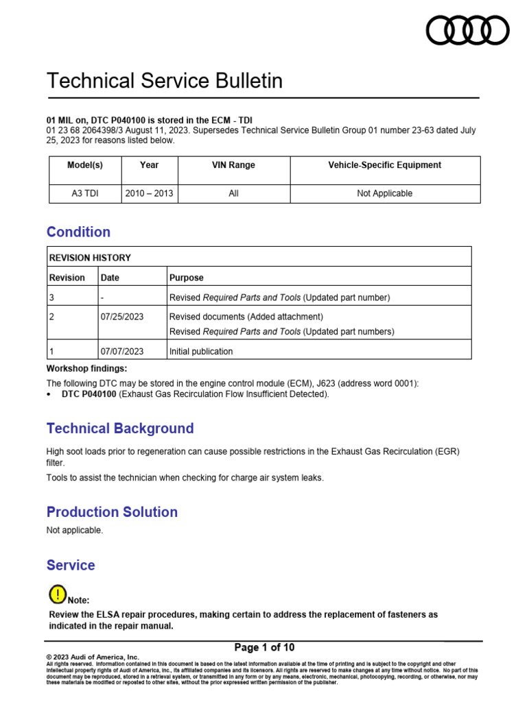 VAG - MC-10241213-0001 - P040100 - Bulletin | PDF | Mechanical Engineering | Engines