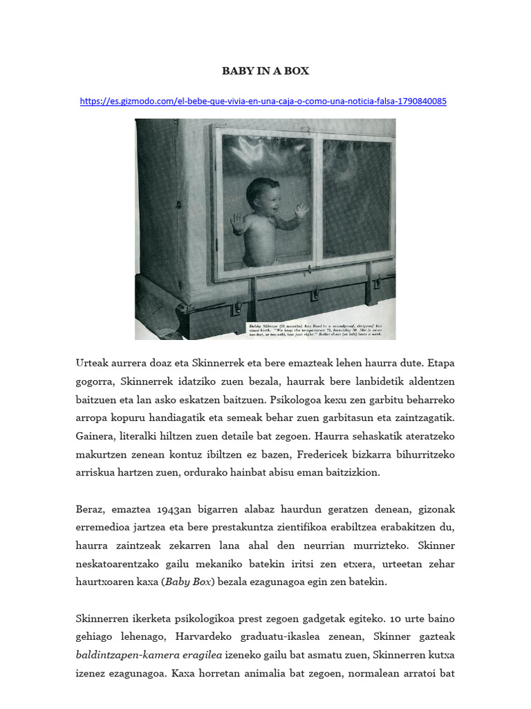 Skinner - Baby in A Box | PDF