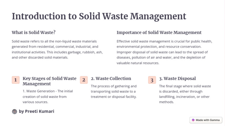 Introduction-to-Solid-Waste-Management | PDF