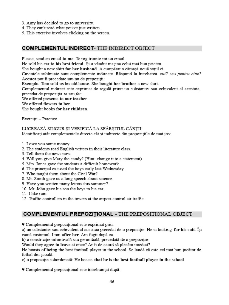 The Indirect Object Theory in English | PDF | Grammar | Linguistics