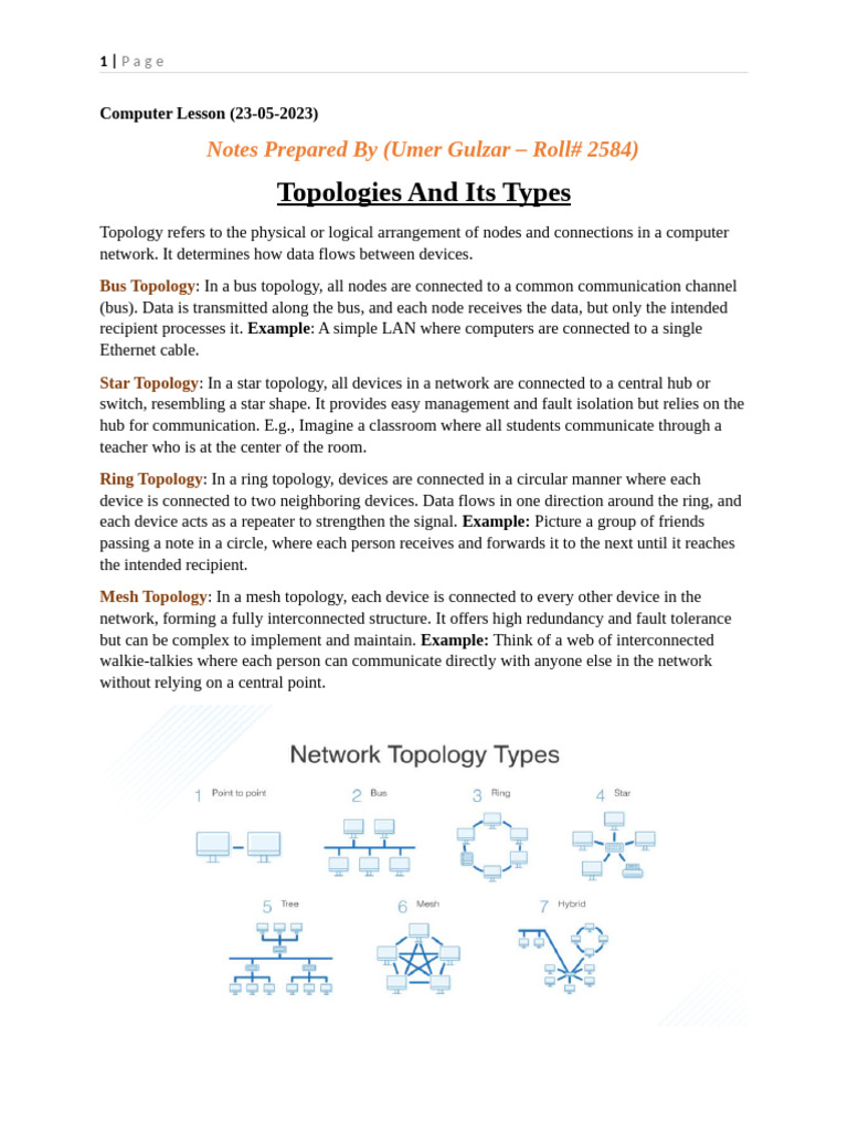 Computer Network Topologies Explained | PDF | Network Topology ...