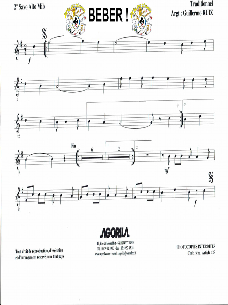 Beber - Sax Alto 2 | PDF