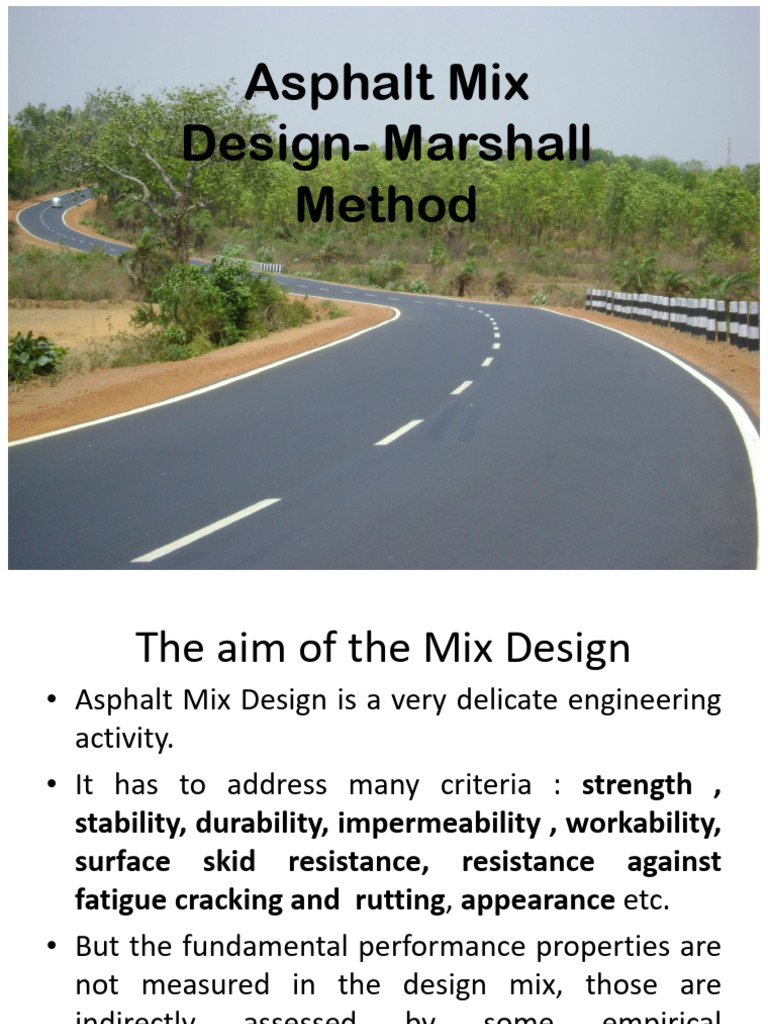 Section-7-Asphalt Mix Design Marshall Method-Jk | PDF | Density | Road ...