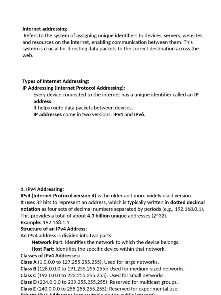 Internet Addressing | PDF | Domain Name System | Ip Address
