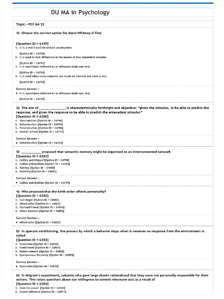 Test Paper 1 | PDF