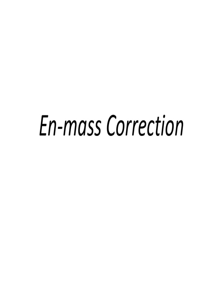 En-Mass Correction | PDF