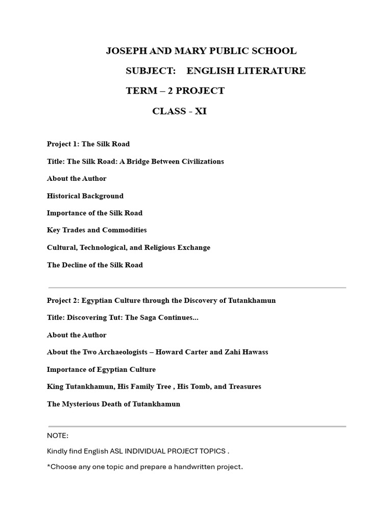 Term 2 Project Class Xi | PDF