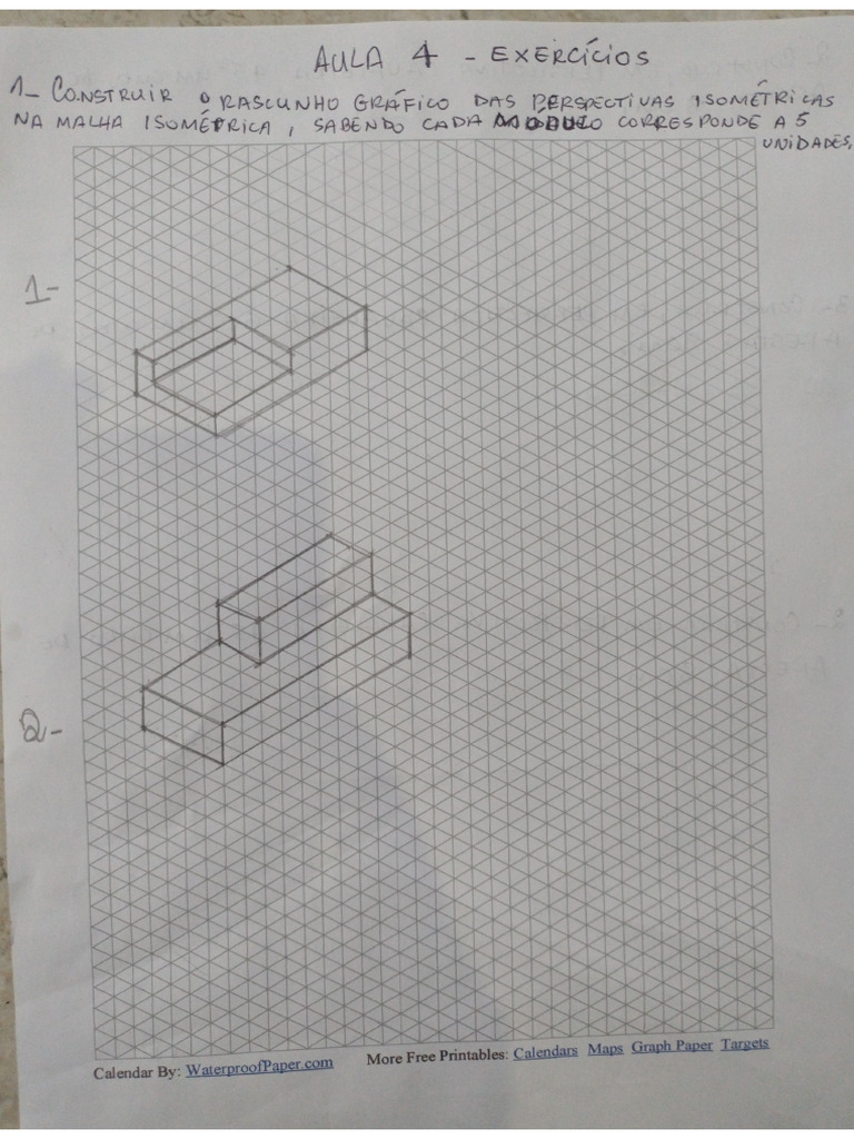 Aula 4 Perpectiva Cavaleira Exercicios | PDF