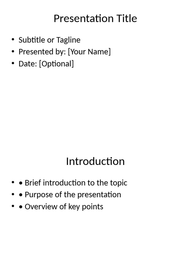 Presentation Template | PDF