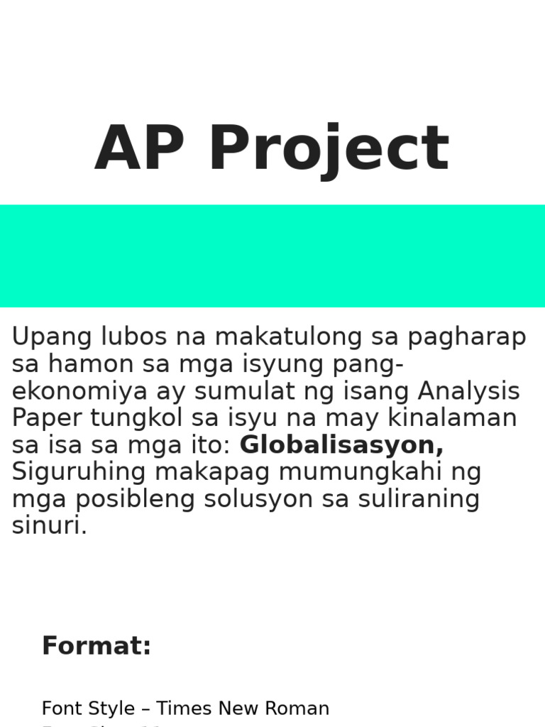 Analysis Paper - Ap Project Format | PDF