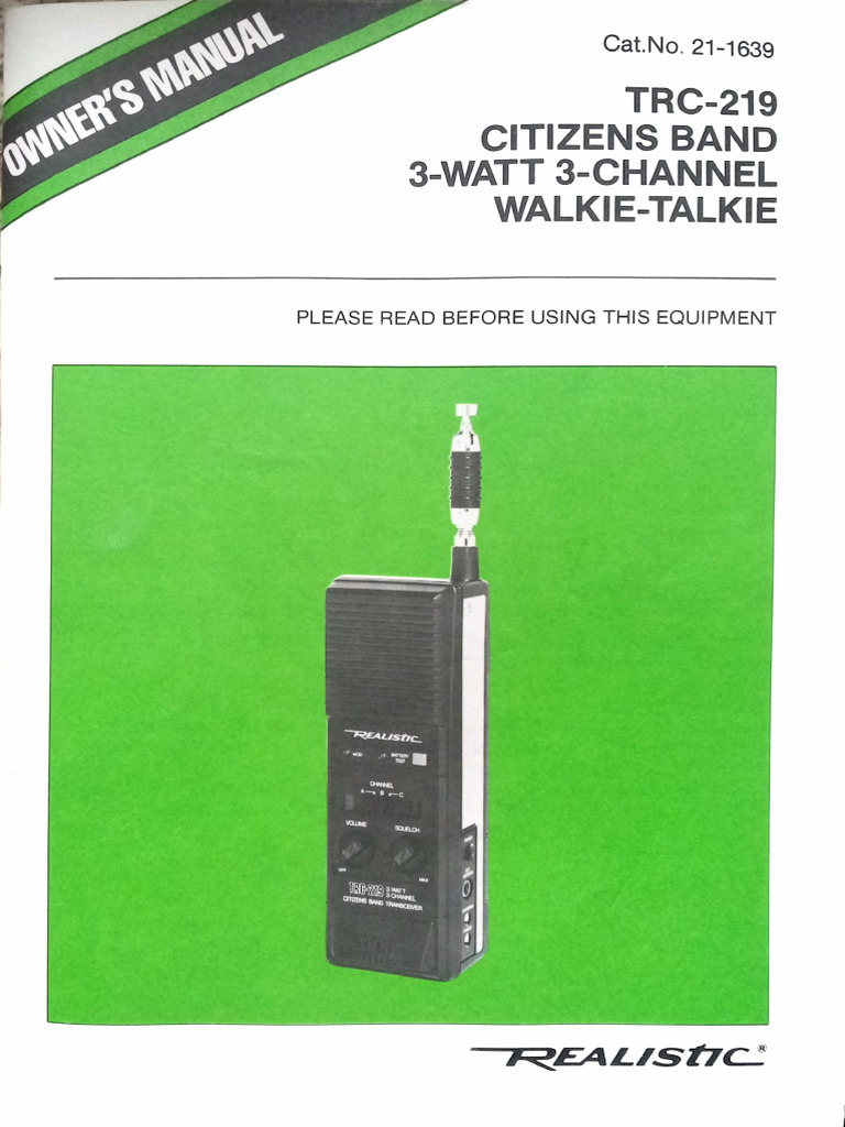 TRC-219 Radio CB Portátil | PDF