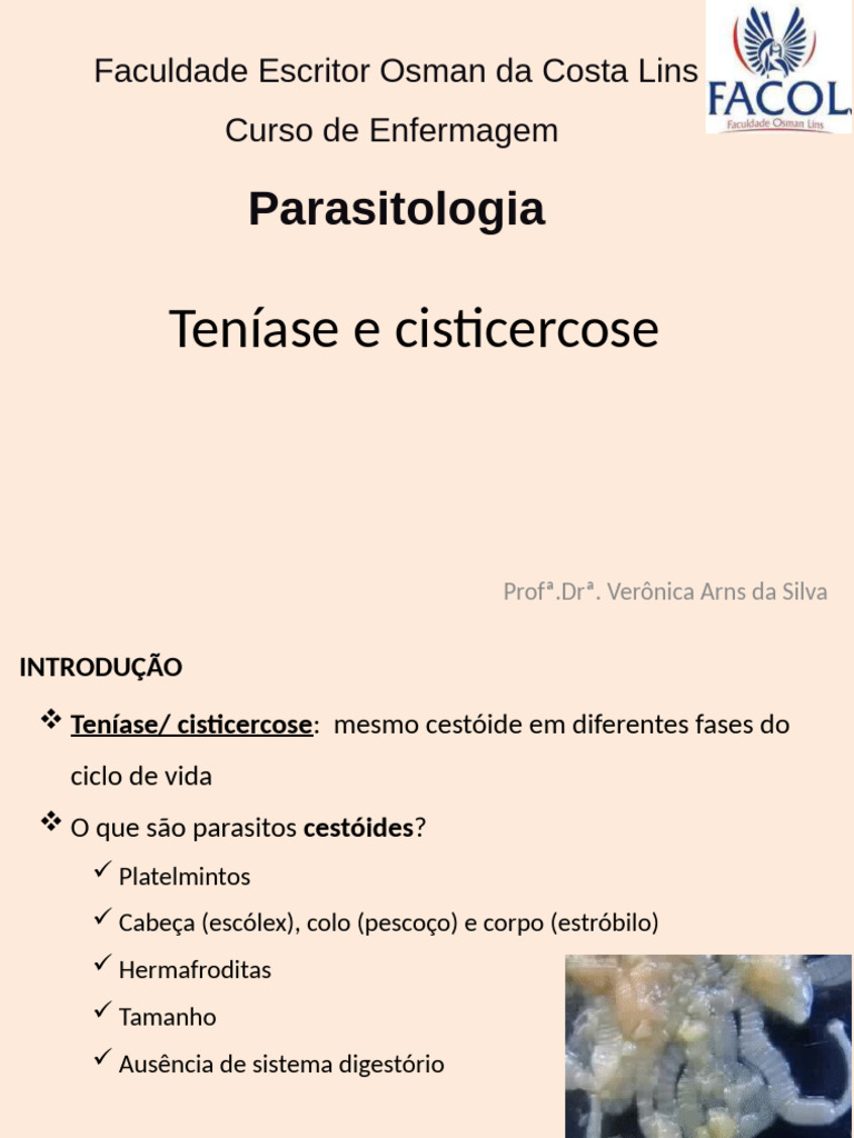 Teníase e Cisticercose: Causas e Sintomas | PDF | Doenças de animais ...
