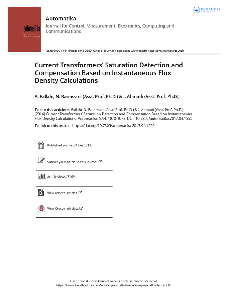 Current Transformers Saturation Detection and Compensation Based On ...