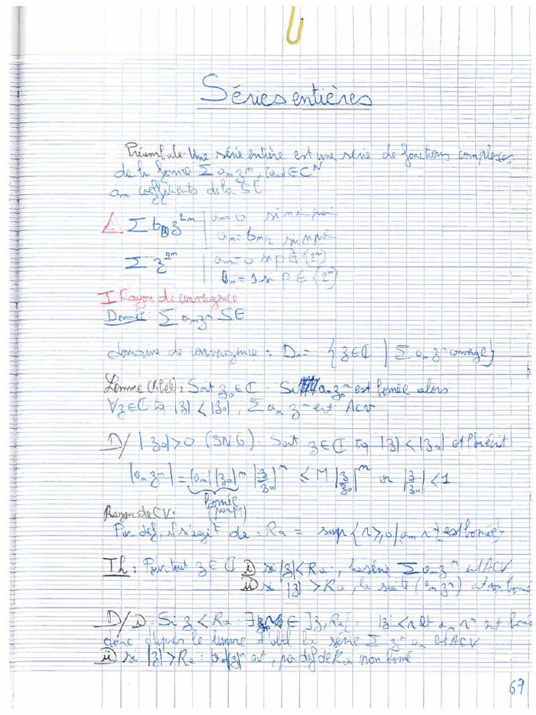 Chap 16 Series Entieres | PDF