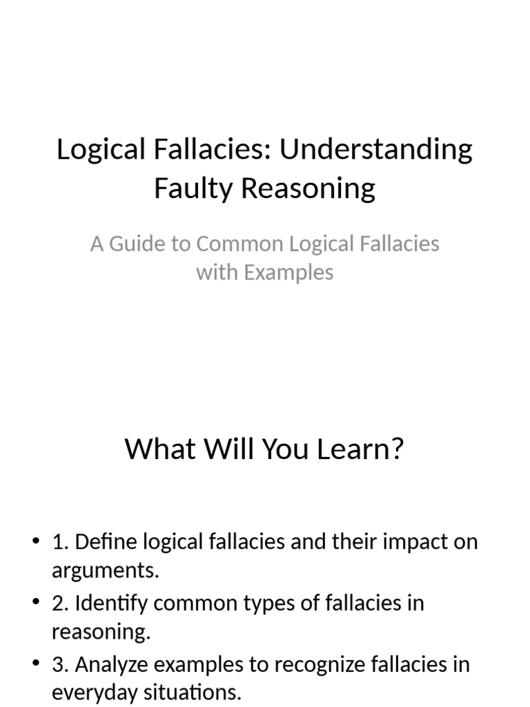 Common Logical Fallacies Explained | PDF | Fallacy | Argument
