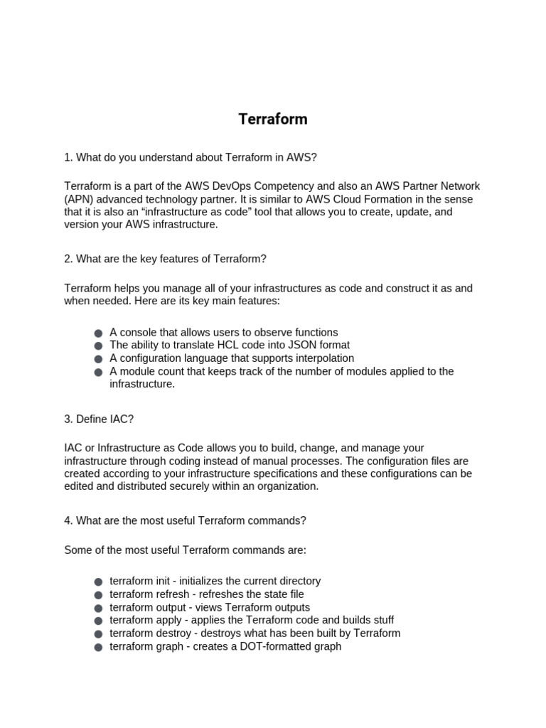 Terraform Overview and Key Features | PDF | Cloud Computing | Computer Programming